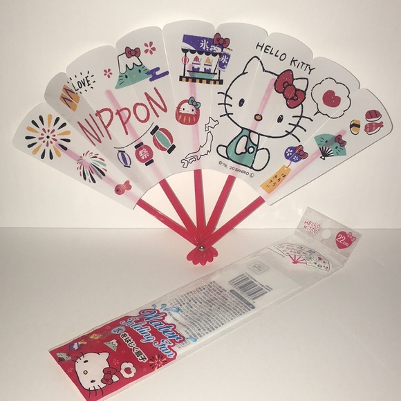 Hello Kitty | Other | Hello Kitty Water Folding Fan | Poshmark
